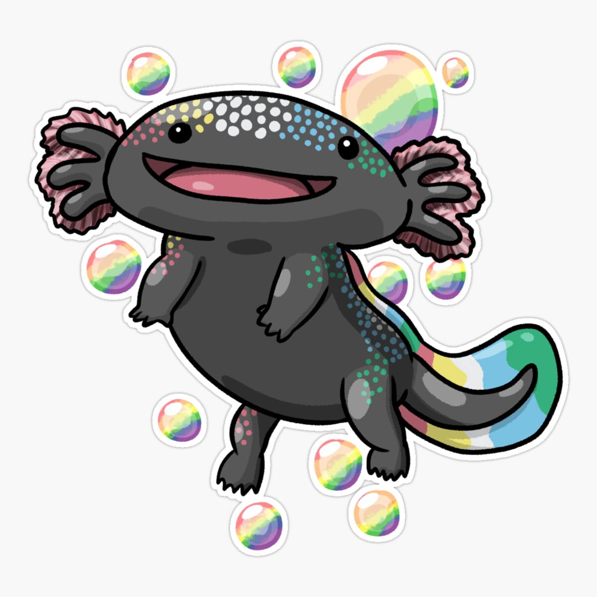 Maneki Disability Pride Axolotl Er, Phone Decal Water Bottle Stickers ...