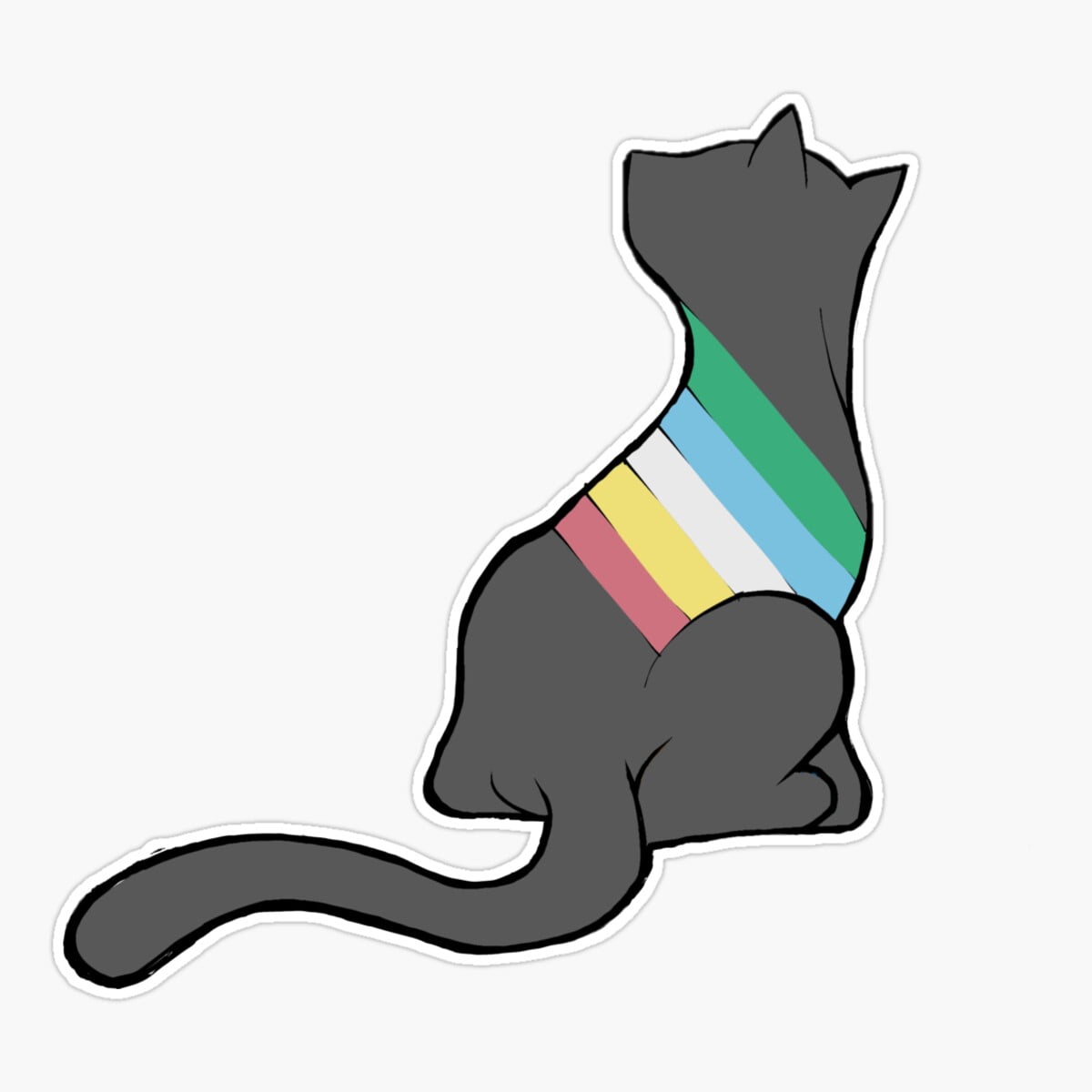 Maneki Disability Pride - Cat Er, Phone Decal Water Bottle Stickers Car ...