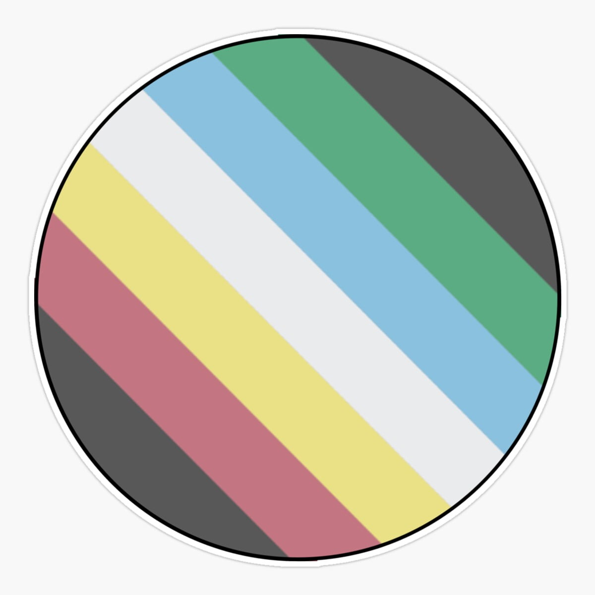 Maneki Disability Pride Flag Circle (Version 3, Without Text) Er, Phone ...