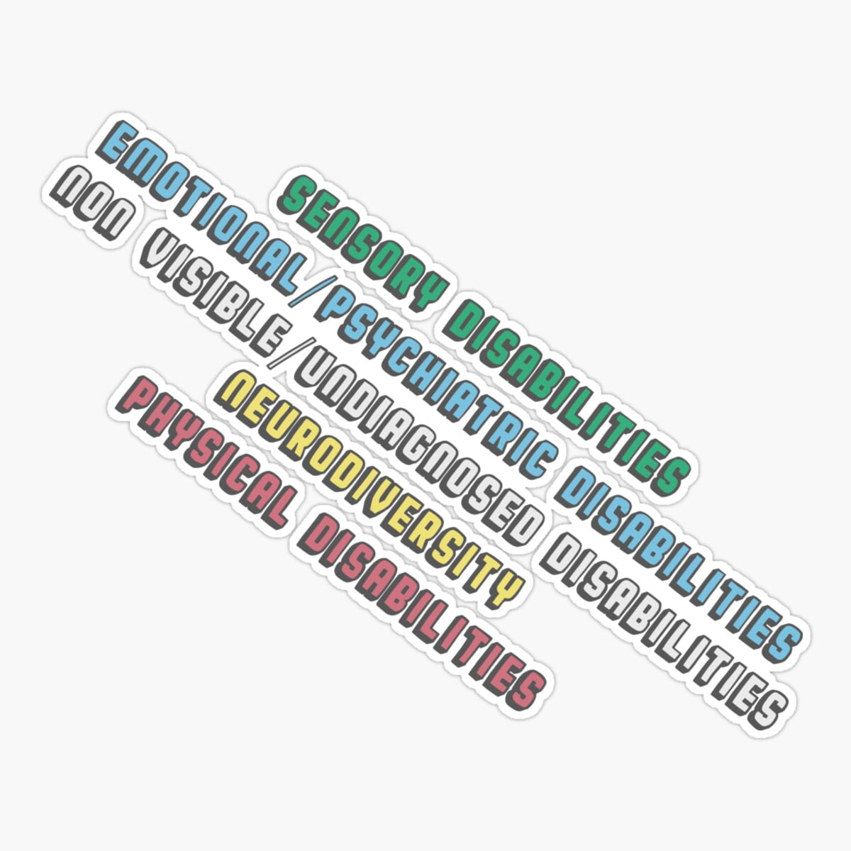 Maneki Disability Pride Flag Meanings Er, Phone Decal Water Bottle ...