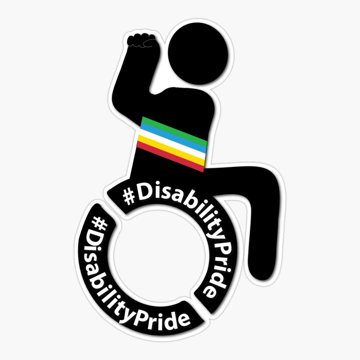 Maneki Disability Pride! (New Flag - Vibrant) Er, Phone Decal Water ...