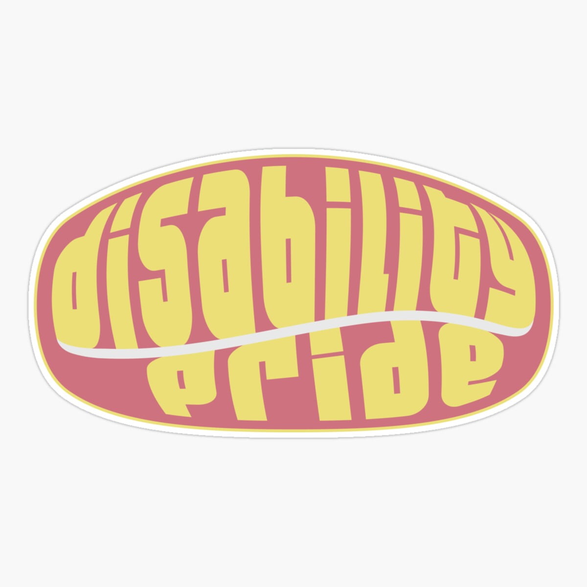 Maneki Disability Pride - Yellow On Red Er, Phone Decal Water Bottle ...