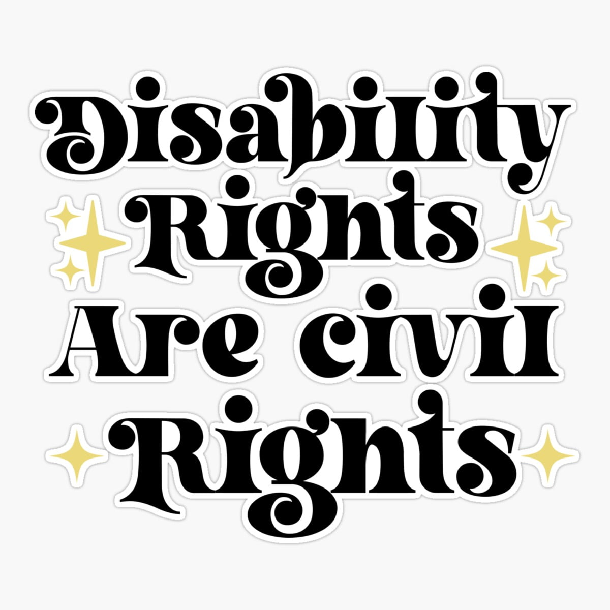 Maneki Disability Rights Are Civil Rights Er, Phone Decal Water Bottle ...
