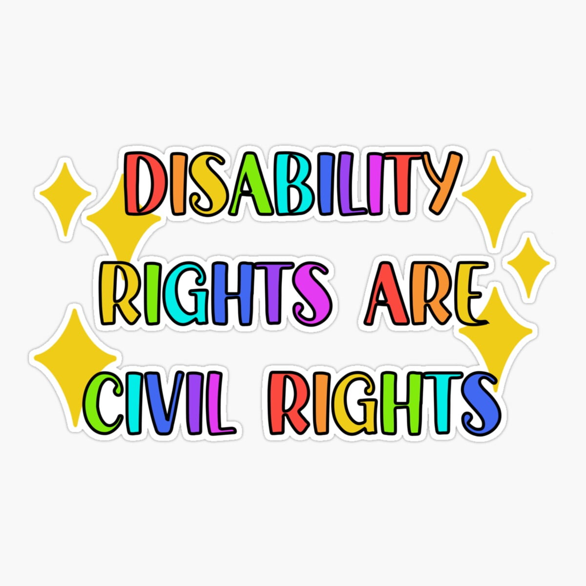 Maneki Disability Rights Are Civil Rights | Rainbow | Equal Rights Er ...