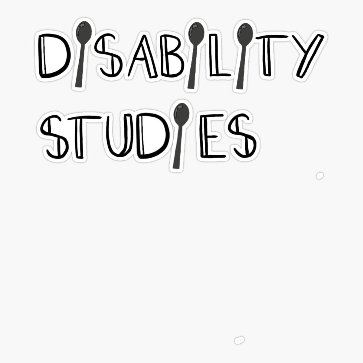 Maneki Disability Studies Spoon Theory Er, Phone Decal Water Bottle ...