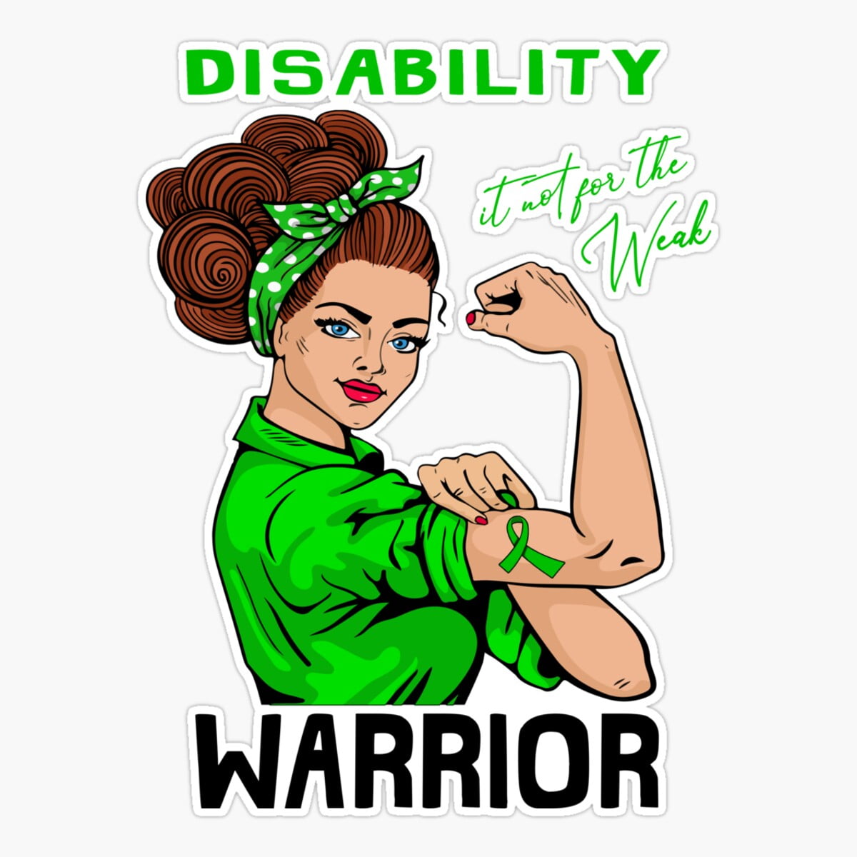 Maneki Disability Warrior It'S Not For The Weak Er, Phone Decal Water ...