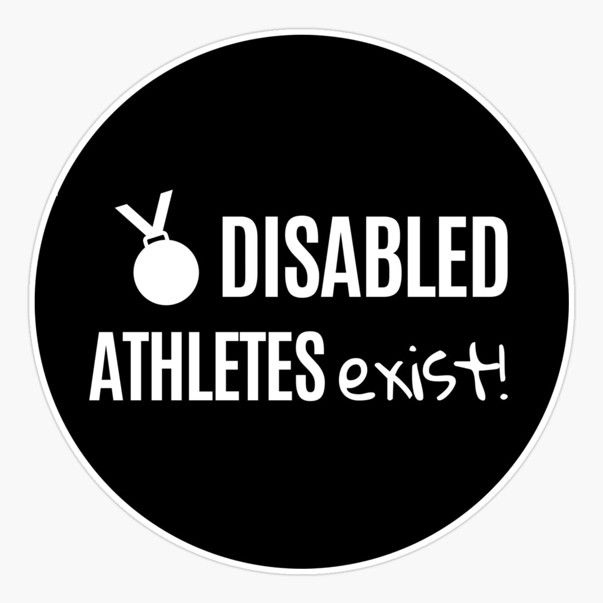 Maneki Disabled Athletes Exist Er, Phone Decal Water Bottle Stickers ...