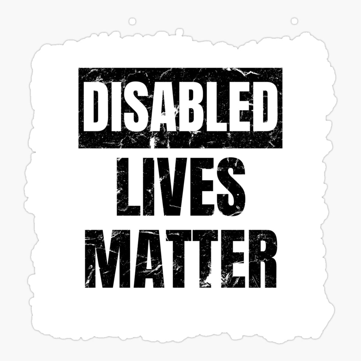 Maneki Disabled Lives Matter (Black Text) Er, Phone Decal Water Bottle ...