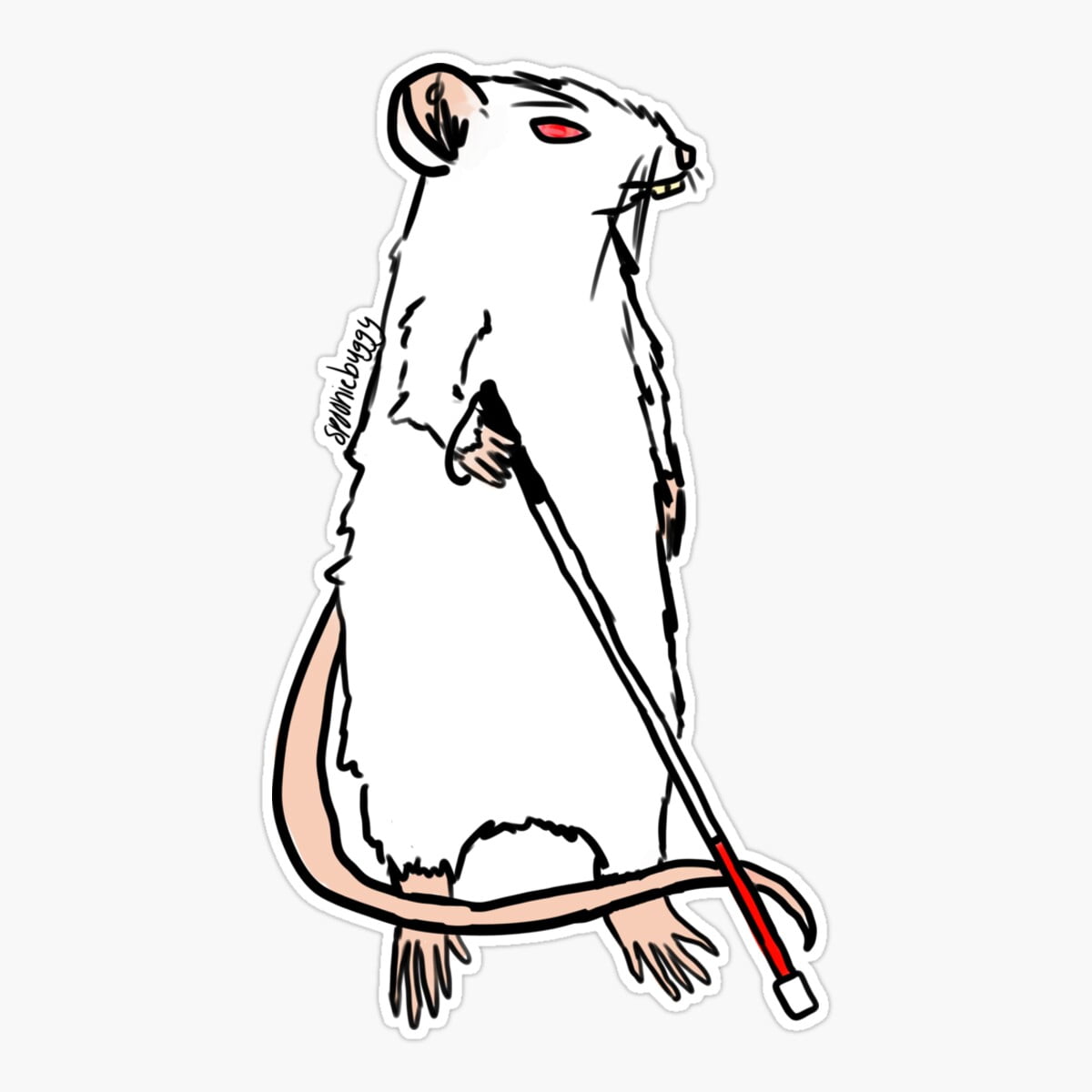 Maneki Disabled Rat Collection Er, Phone Decal Water Bottle Stickers ...