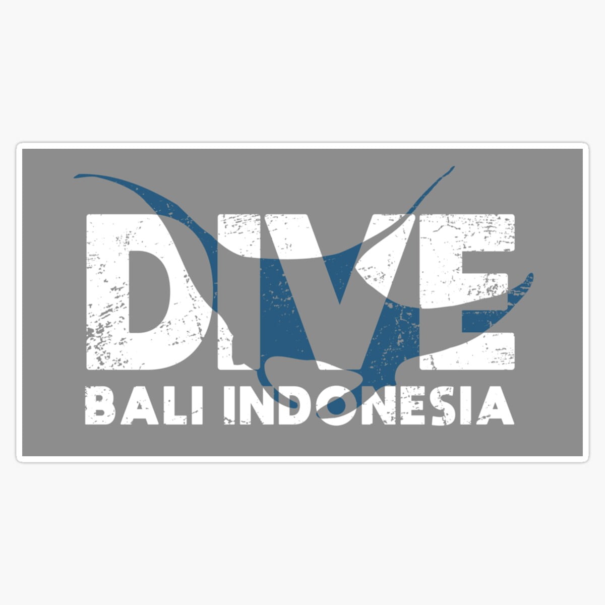 Maneki Dive Bali Scuba Dive Manta Ray Diver Er, Phone Decal Water ...
