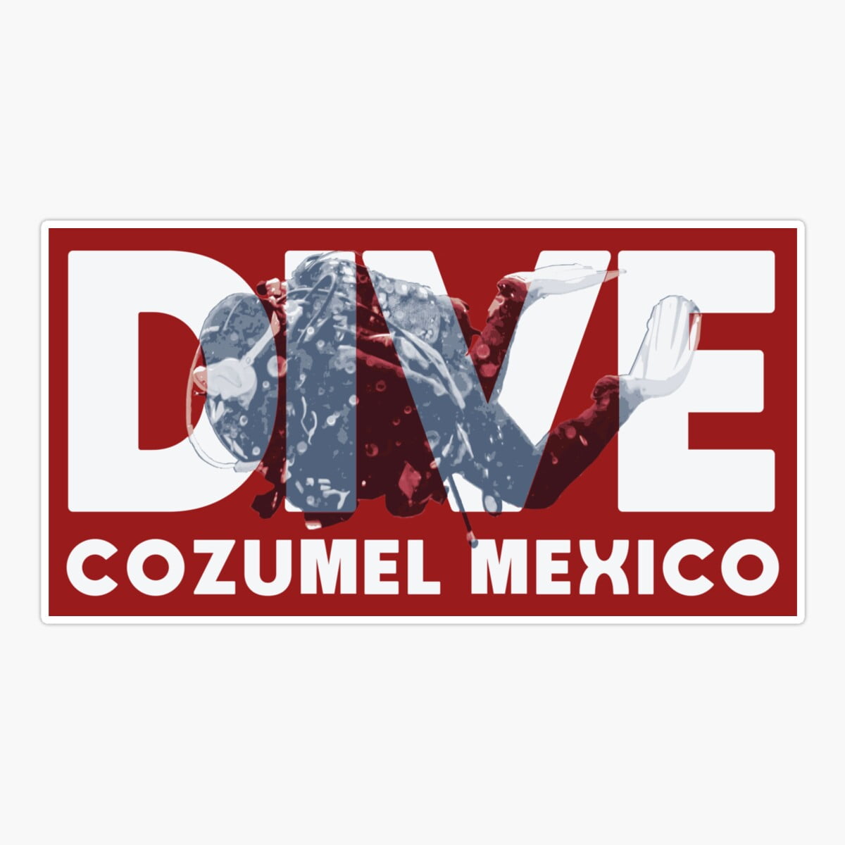 Maneki Diver Cozumel Mexico Scuba Diving Dive Tours Sticker, Phone ...