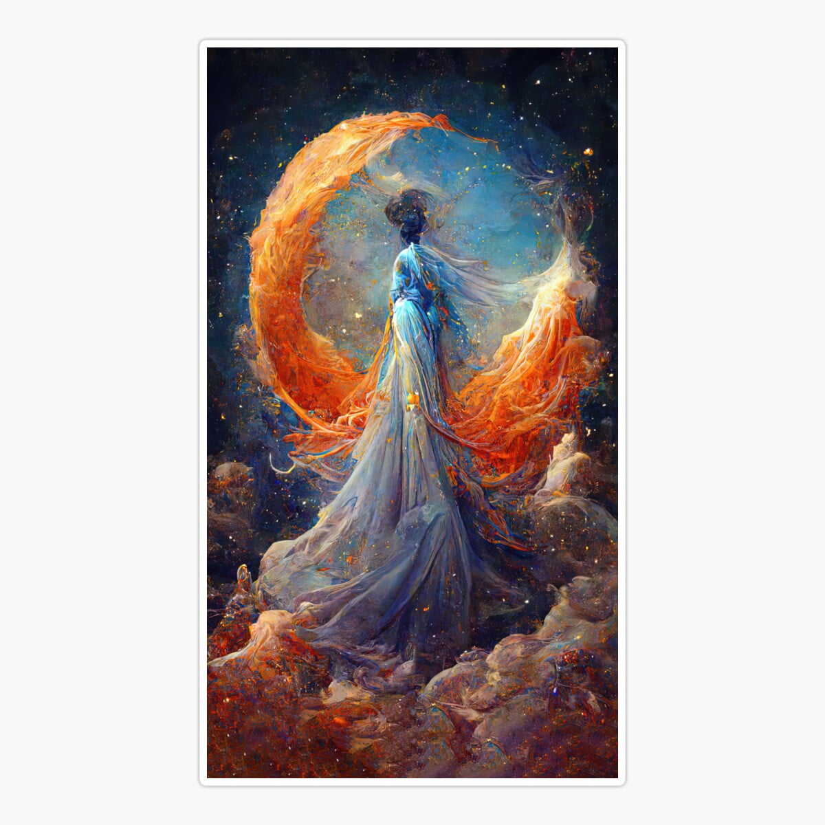 Maneki Divine Goddess Of Persimmons Er, Phone Decal Water Bottle ...