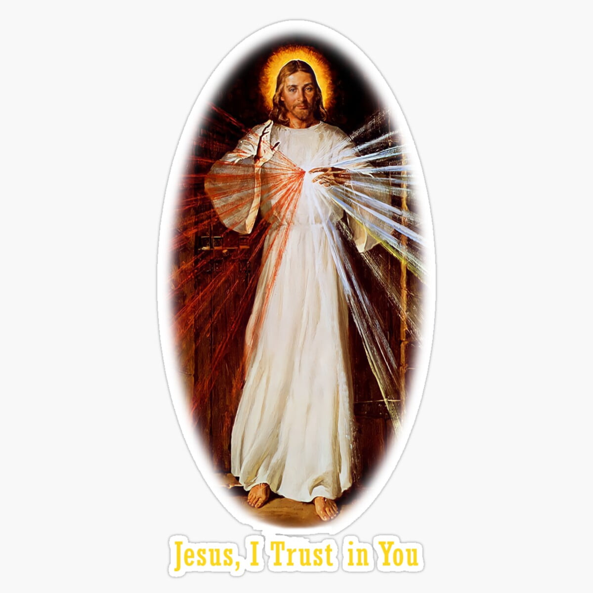 Maneki Divine Mercy I Trust In You Er, Phone Decal Water Bottle ...