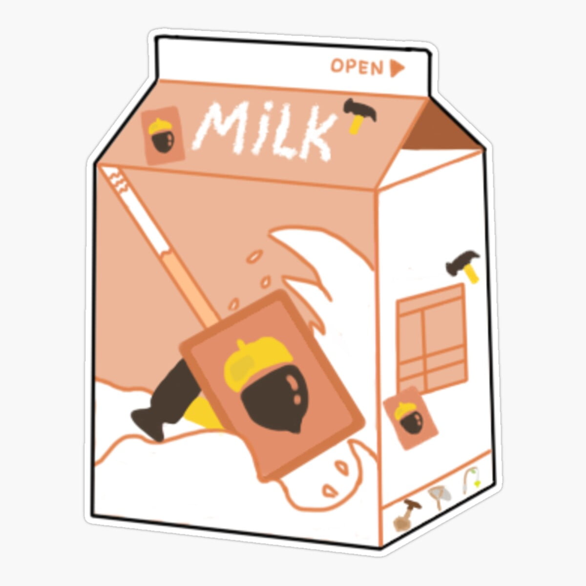 Maneki Diy Recipe Milk Sticker, Phone Decal Water Bottle Stickers Car ...