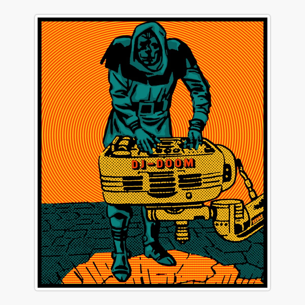 Maneki Dj Doctor Doom - Dj Dr Doom - Mf Doom Er, Phone Decal Water ...