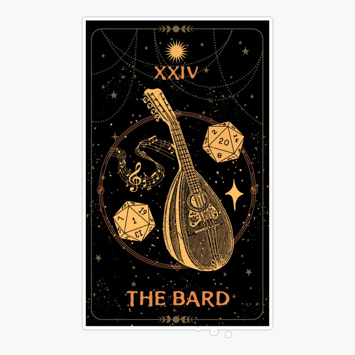 Maneki Dnd Bard: Music Instrument, D20 Dice And Tarot Card Version. Er ...