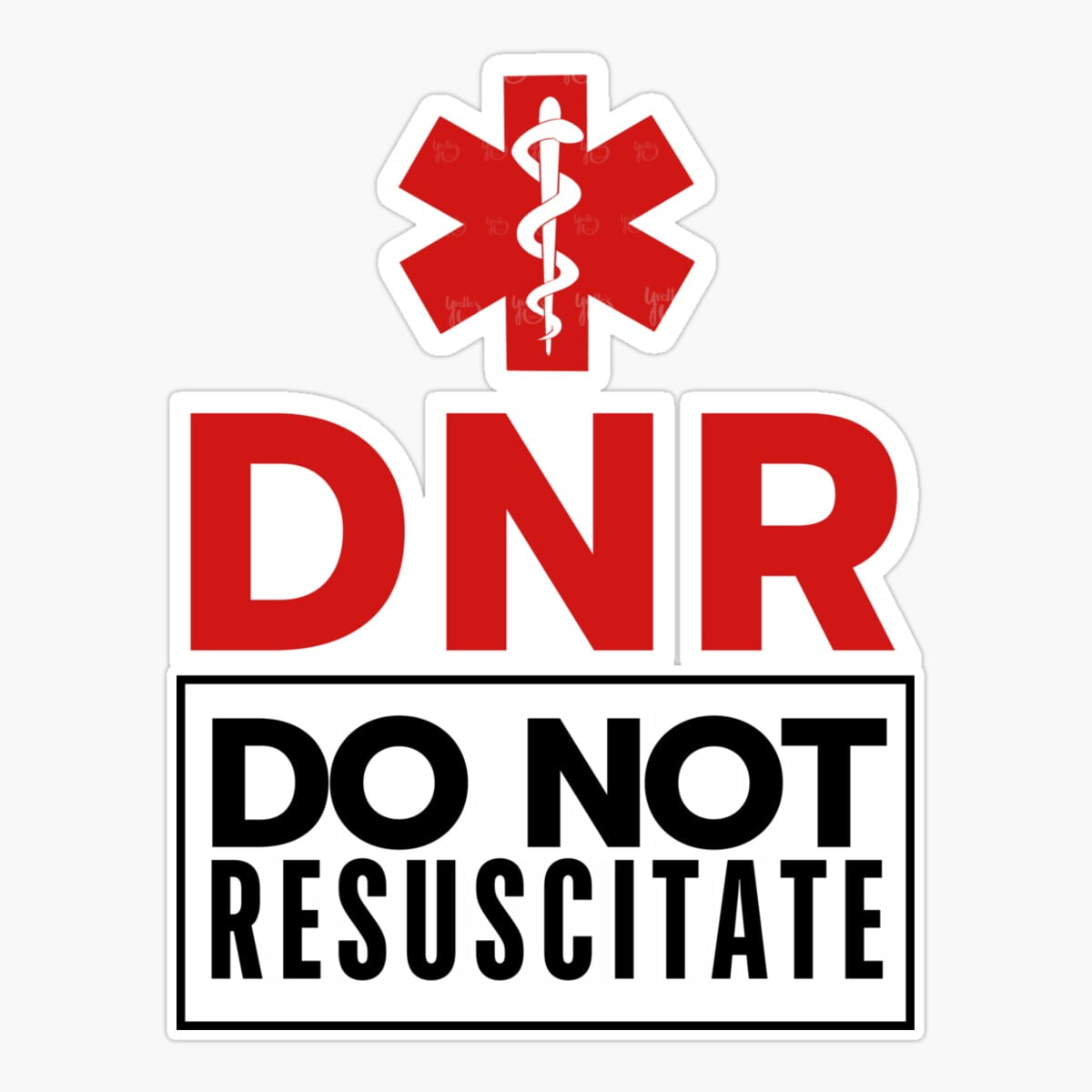 Maneki Dnr - Do Not Resuscitate Er, Phone Decal Water Bottle Stickers ...