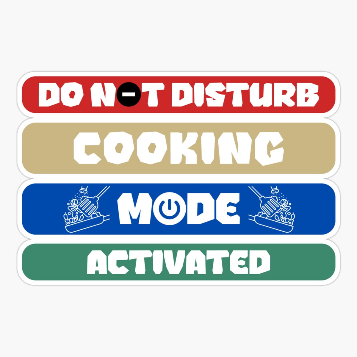 Maneki Do Not Disturb Cooking Mode Activated Cooking Love Sticker ...