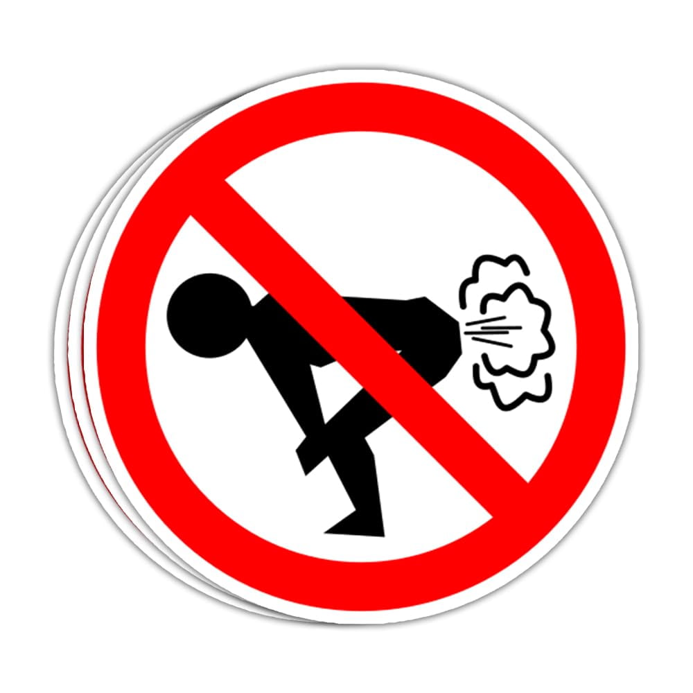 Maneki Do Not Fart Warning No Farting Sticker Funny Caution Sign Car ...
