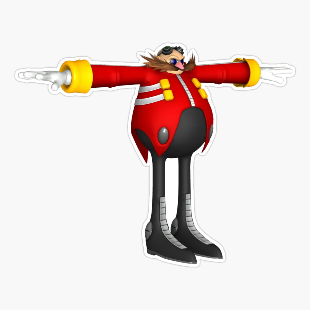 Maneki Doctor Eggman T Pose Sonic The Hedgehog Er Er, Phone Decal Water ...
