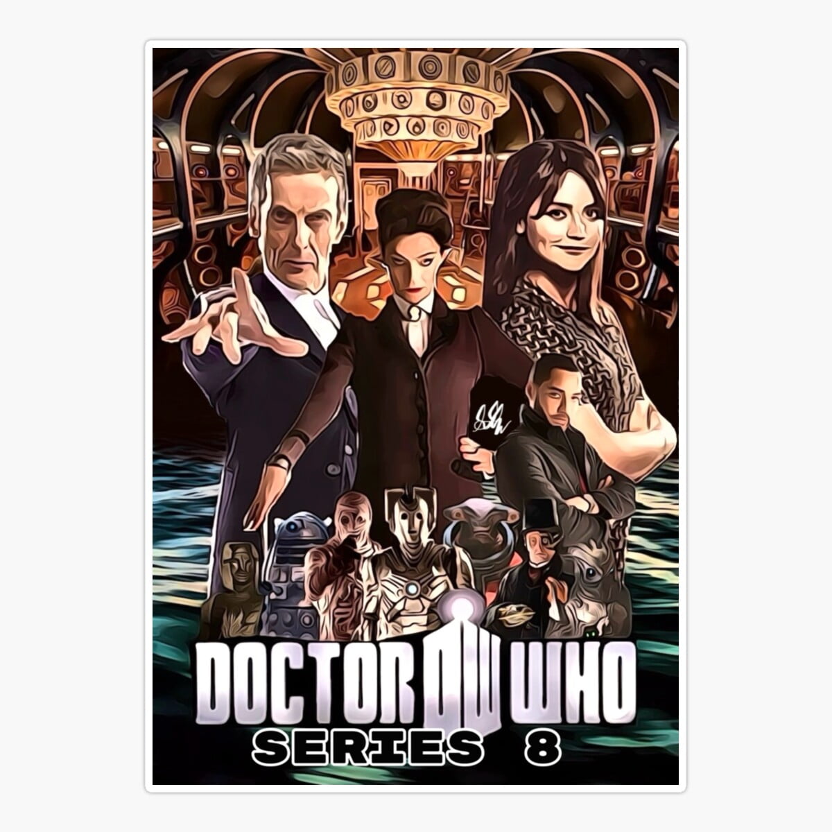 Maneki Doctor Who Series 8 Poster Merch Er, Phone Decal Water Bottle ...