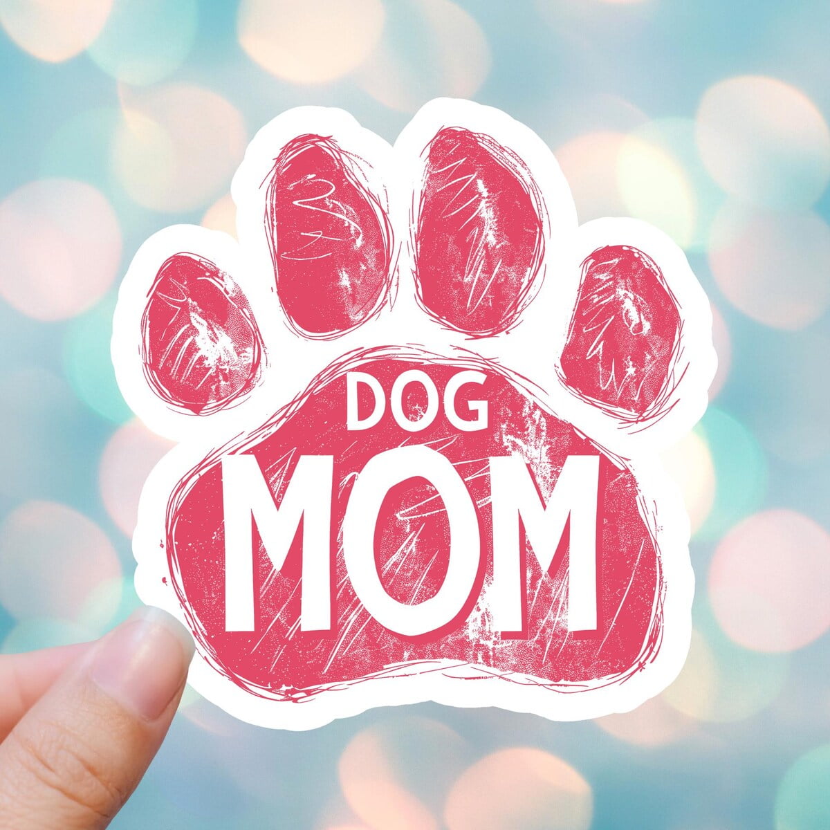 Maneki Dog Mom Sticker, Cute Paw Stickers, Accessories Gift For Mom ...