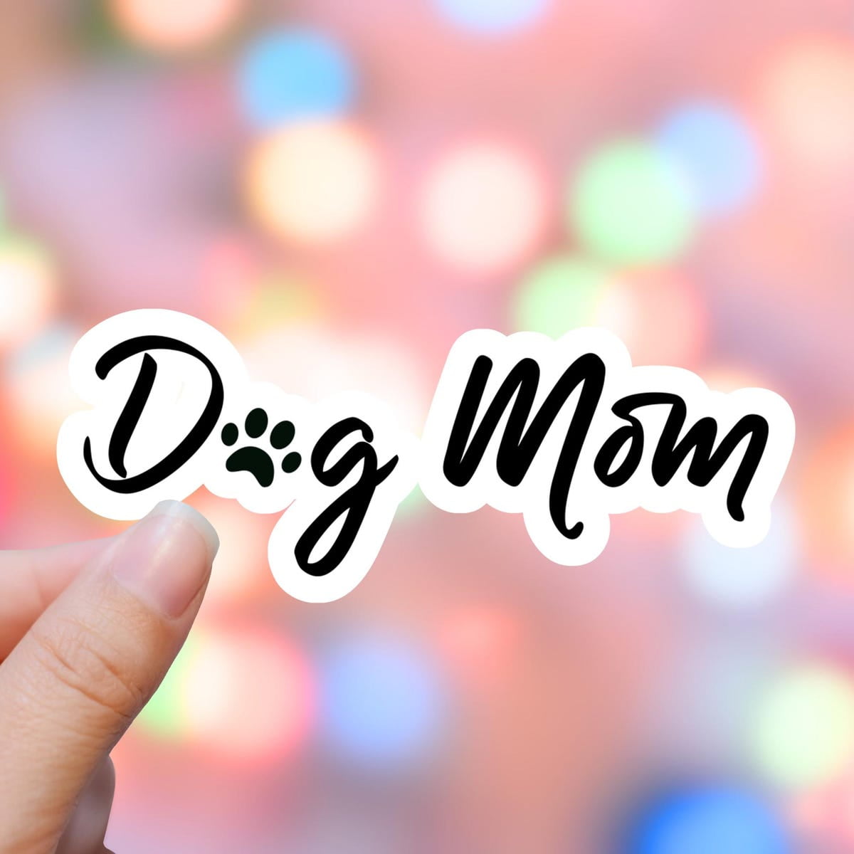 Maneki Dog Mom Sticker For Laptop, Mothers Day Gift Supplies, Cute Paw ...