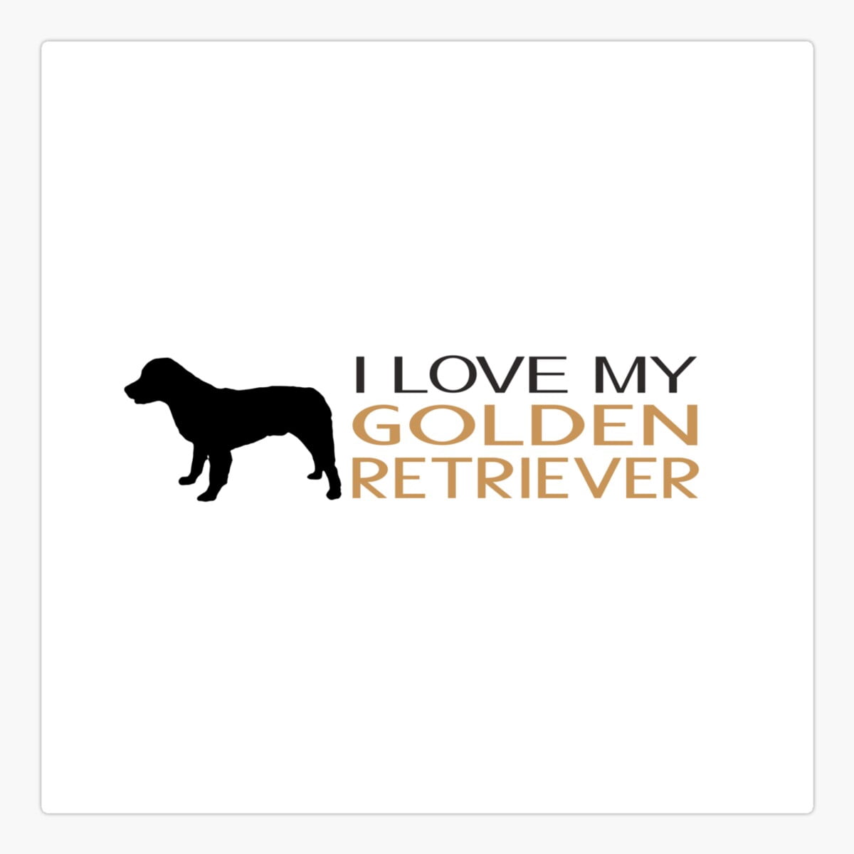 Maneki Dogs: I Love My Golden Retriever Er, Phone Decal Water Bottle ...