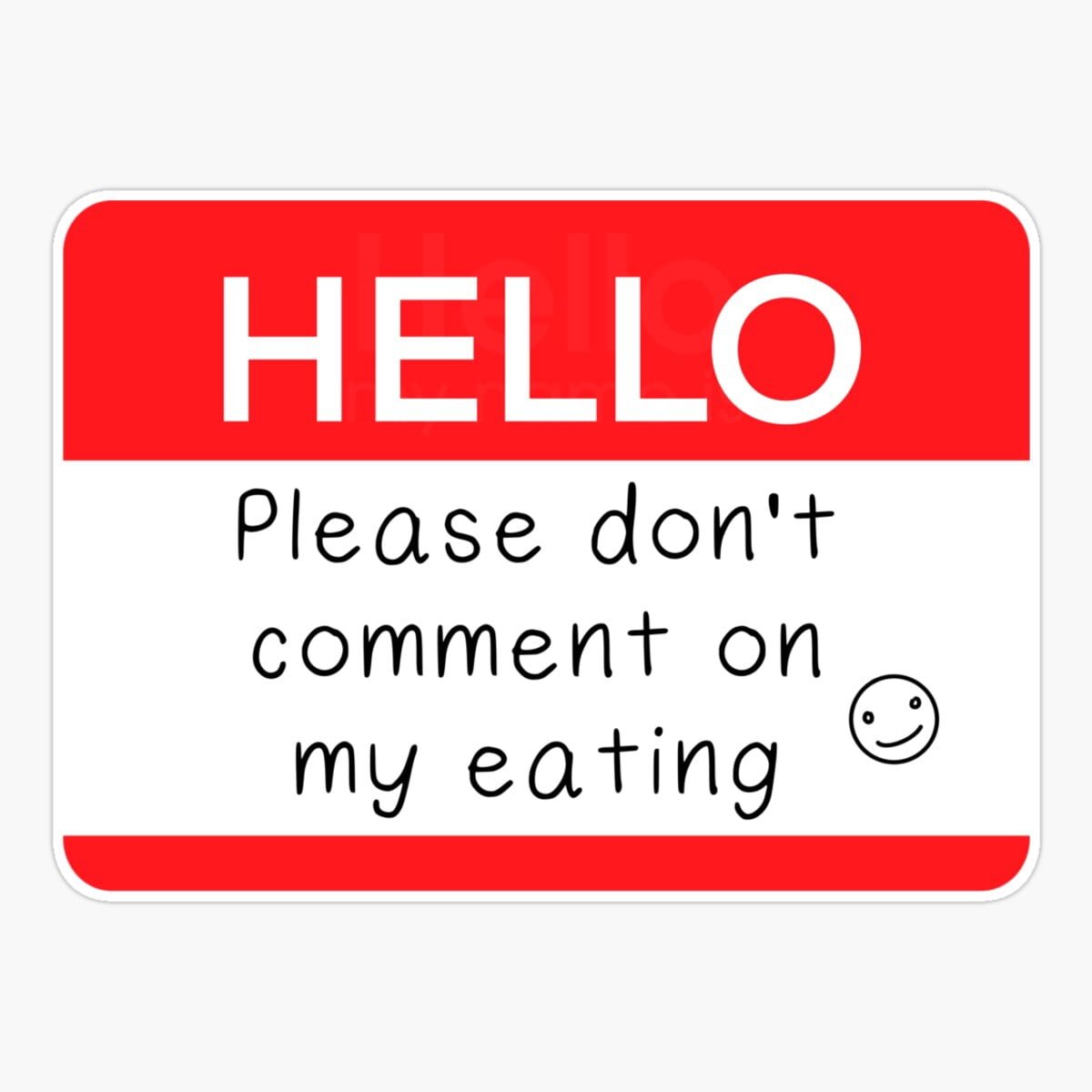 Maneki Don'T Comment On My Eating Er, Phone Decal Water Bottle Stickers ...