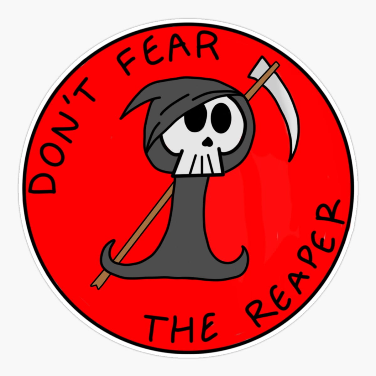 Maneki Don'T Ear The Reaper Er, Phone Decal Water Bottle Stickers Car ...