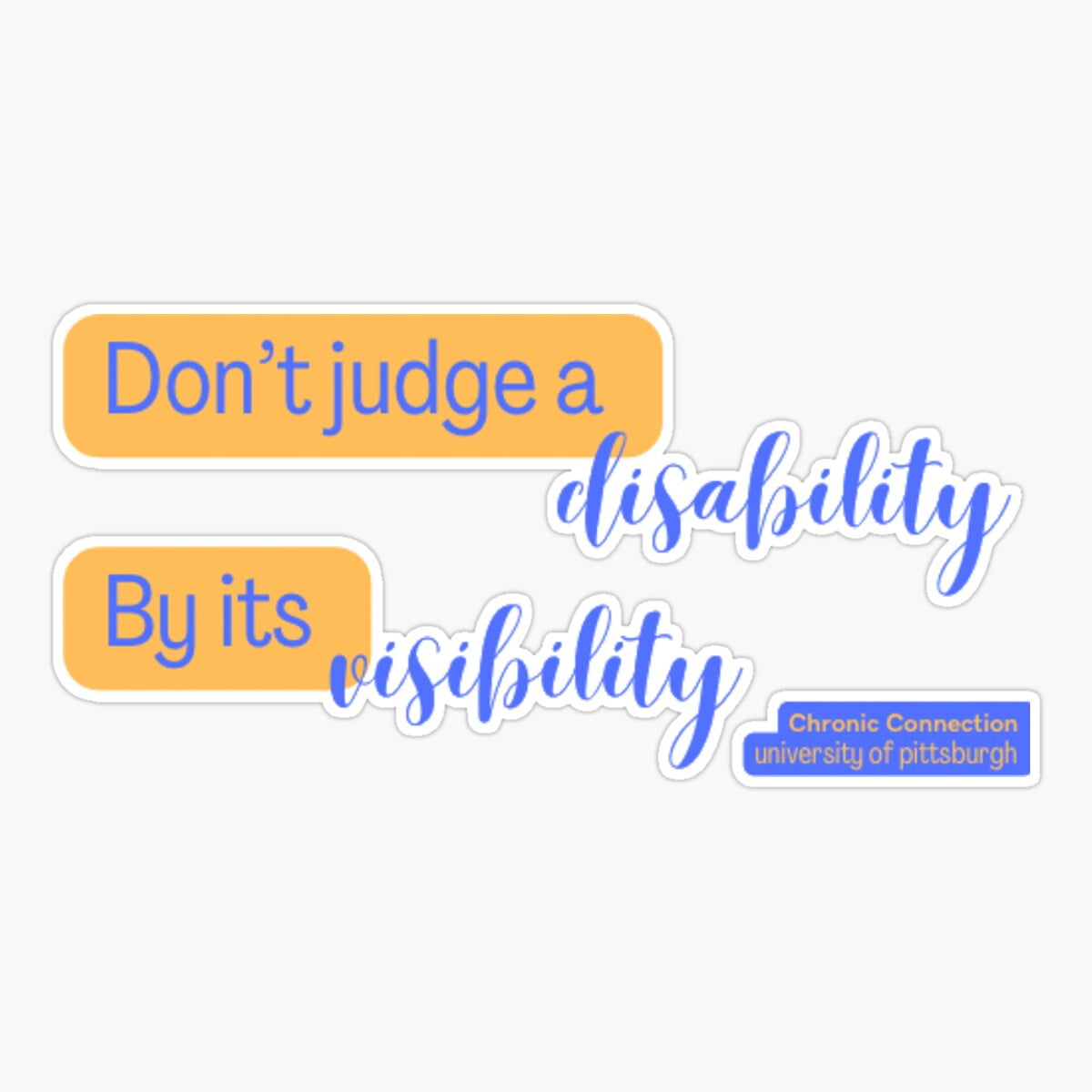 Maneki Don'T Judge A Disability Er, Phone Decal Water Bottle Stickers ...