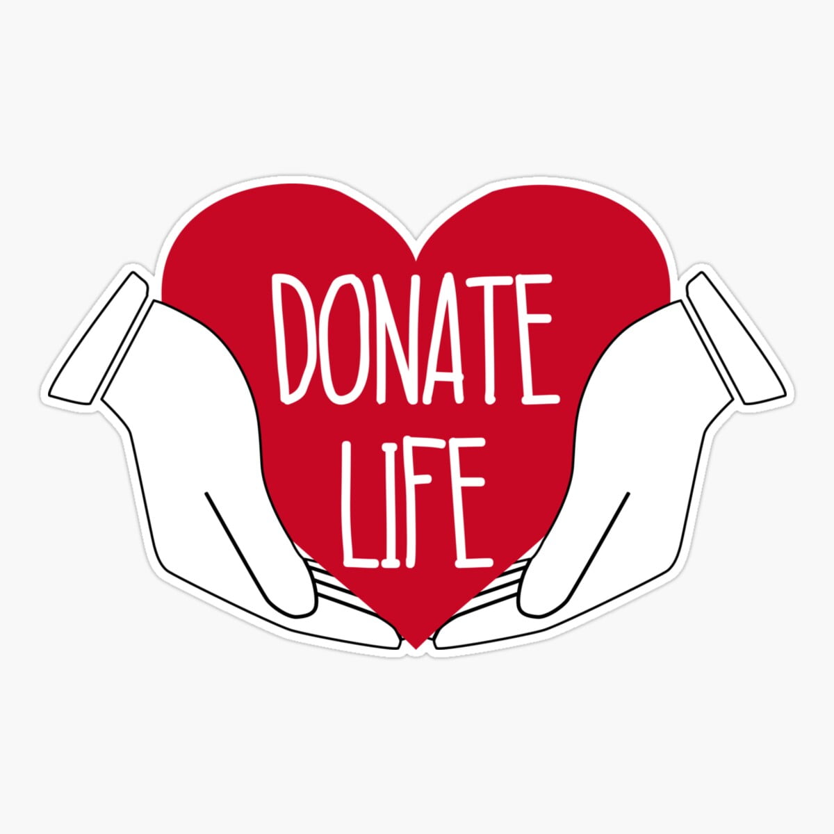 Maneki Donate Life Organ Donor Transplantation Gift Er, Phone Decal ...