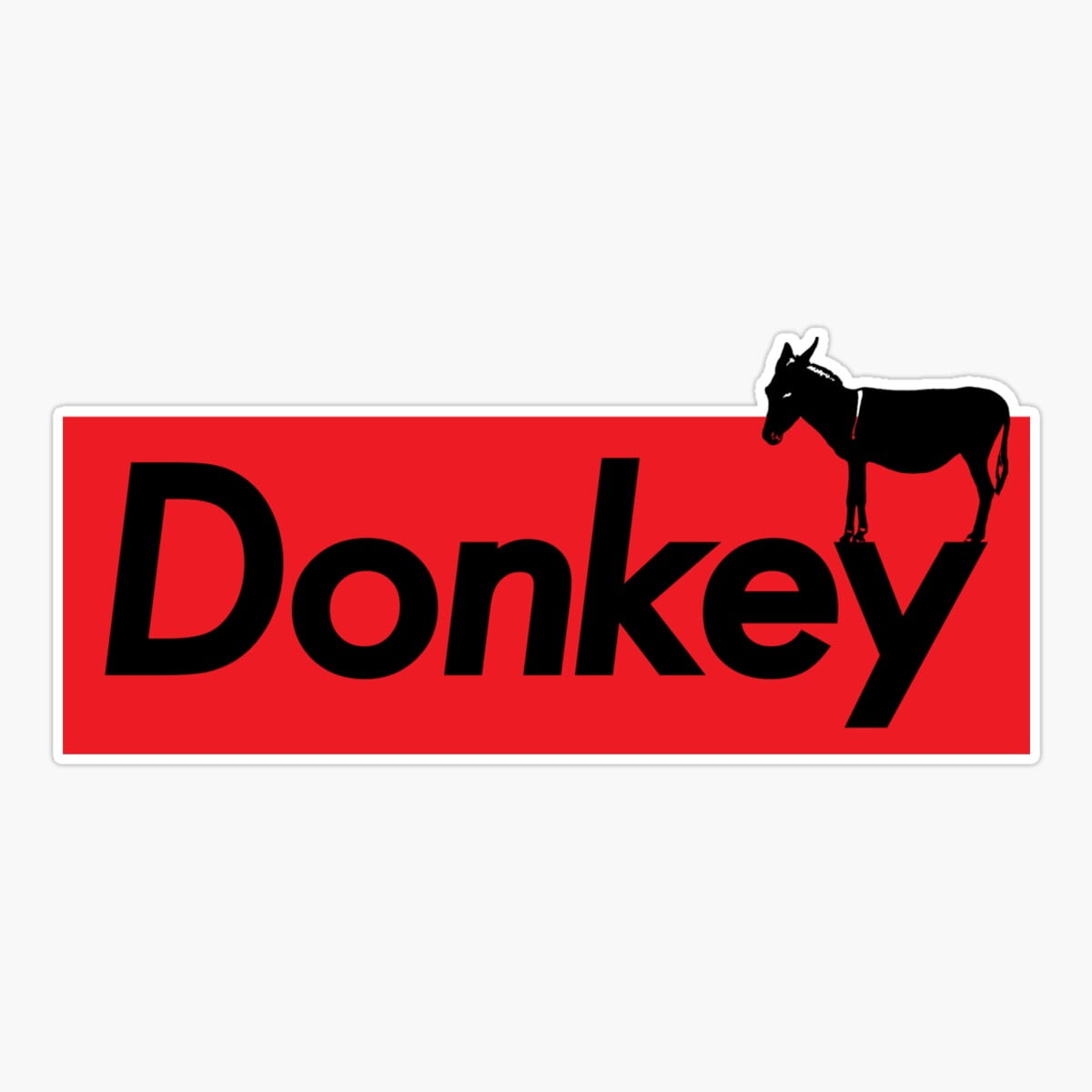 Maneki Donkey Black Transparent Art Print Er, Phone Decal Water Bottle ...