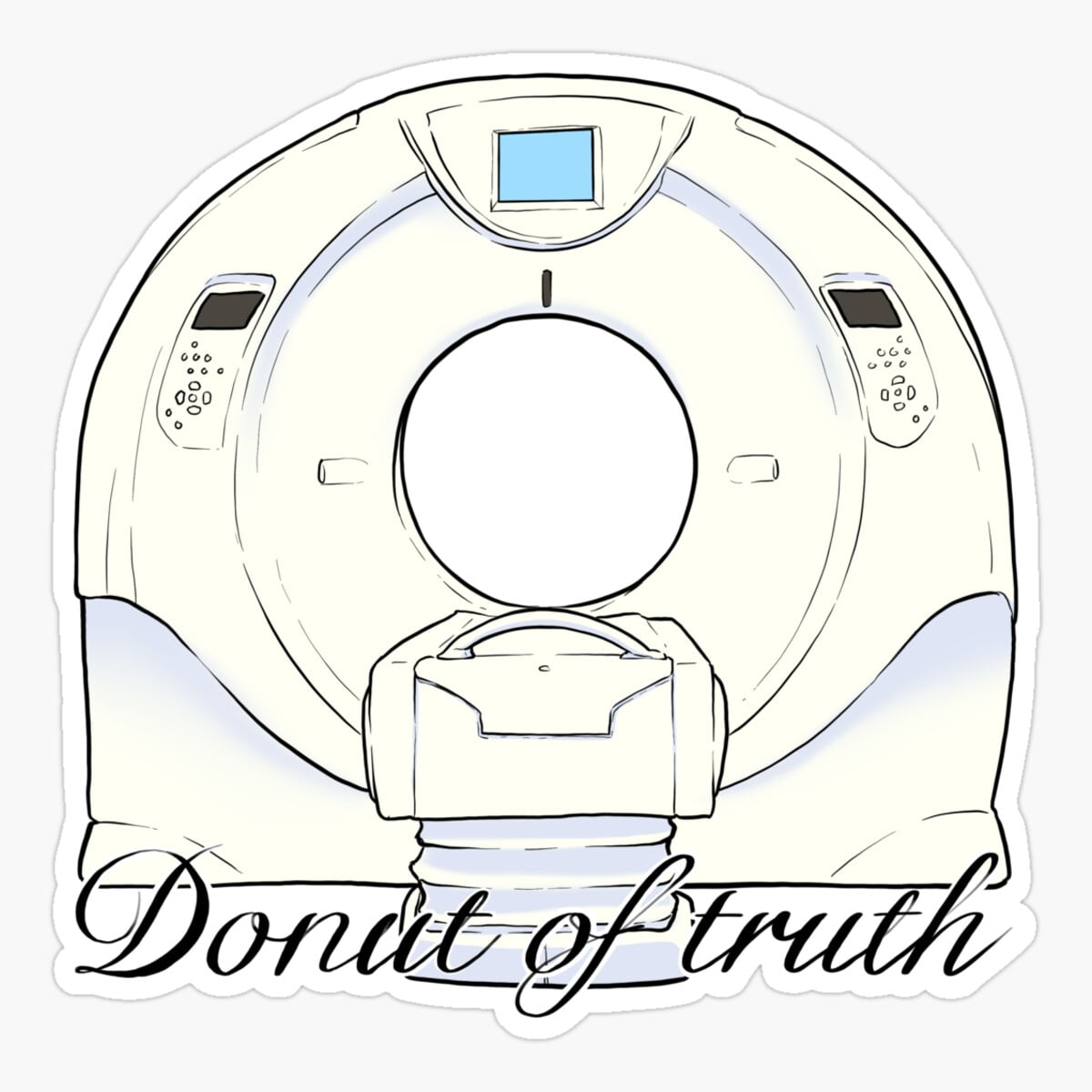 Maneki Donut Of Truth - Ct Scanner Illustration Er, Phone Decal Water ...