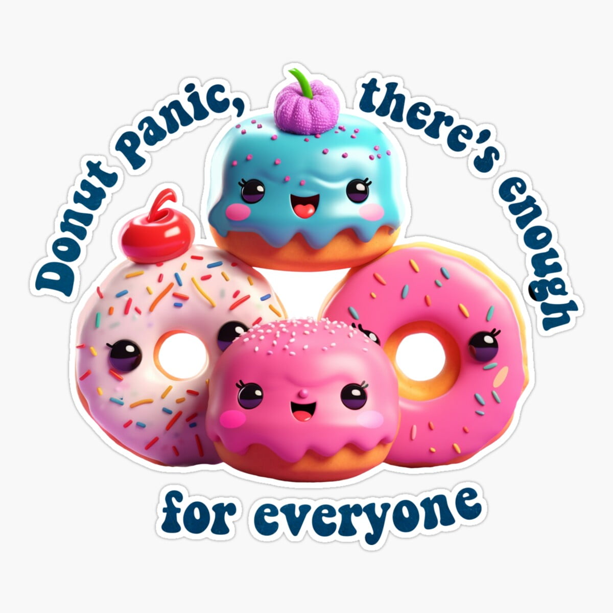 Maneki Donut Pun Kawaii| Unny Sayings| Donut Puns| Donut Panic, There'S ...