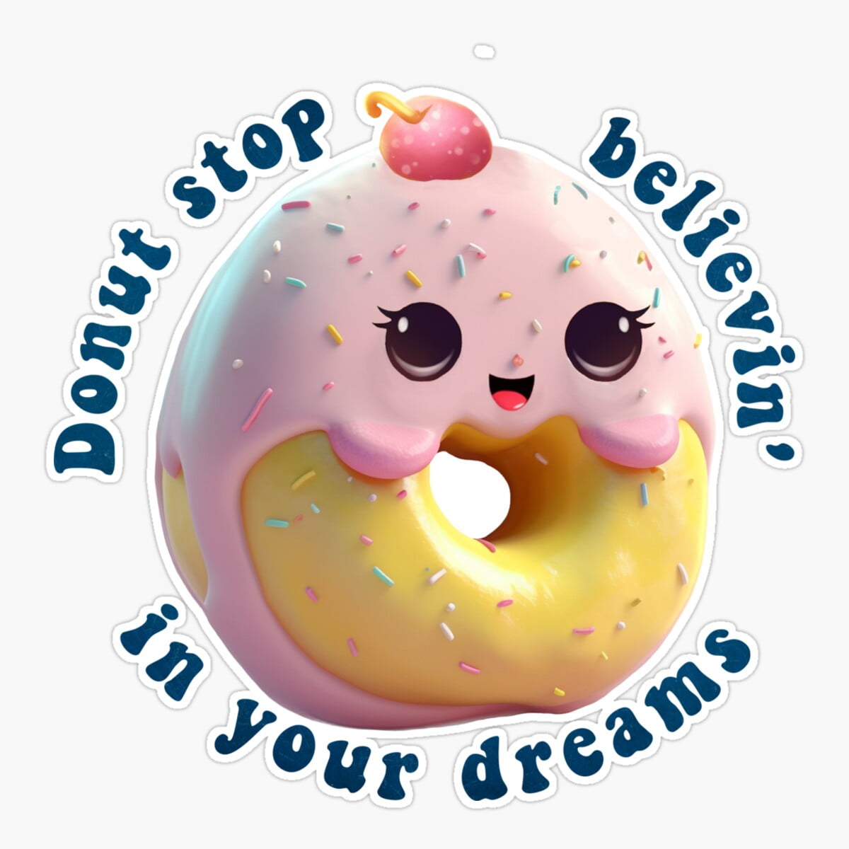 Maneki Donut Pun Kawaii| Unny Sayings| Donut Puns| Donut Stop Believin ...