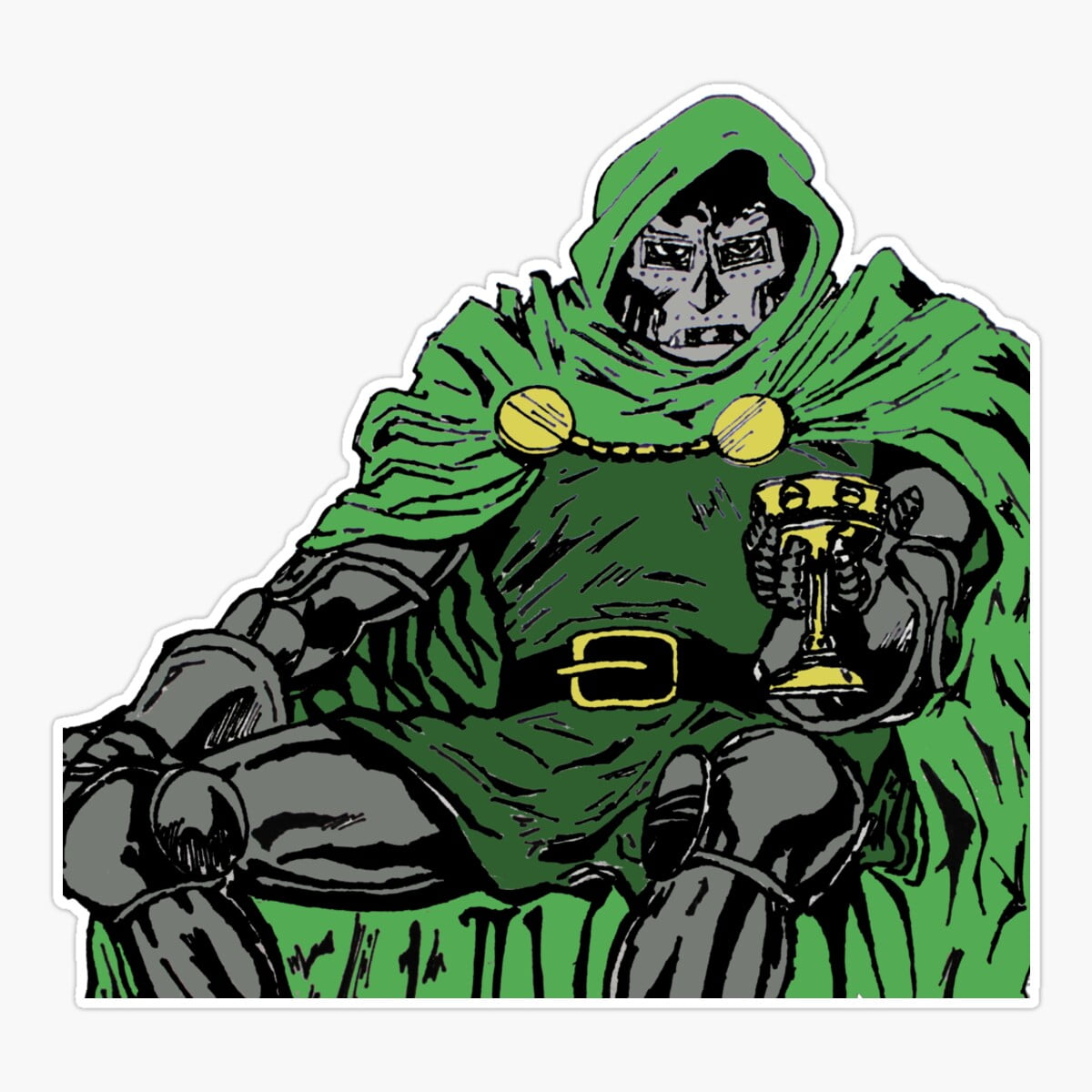 Maneki Dr Doom Er, Phone Decal Water Bottle Stickers Car Decals, Funny ...