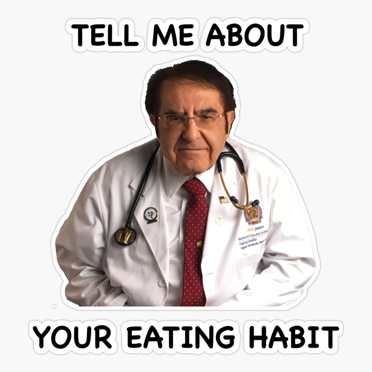 Maneki Dr Nowzaradan, A Legend Er, Phone Decal Water Bottle Stickers ...