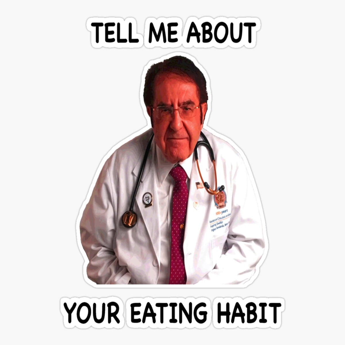 Maneki Dr Nowzaradan Tell Me About Your Eating Habit Er, Phone Decal ...
