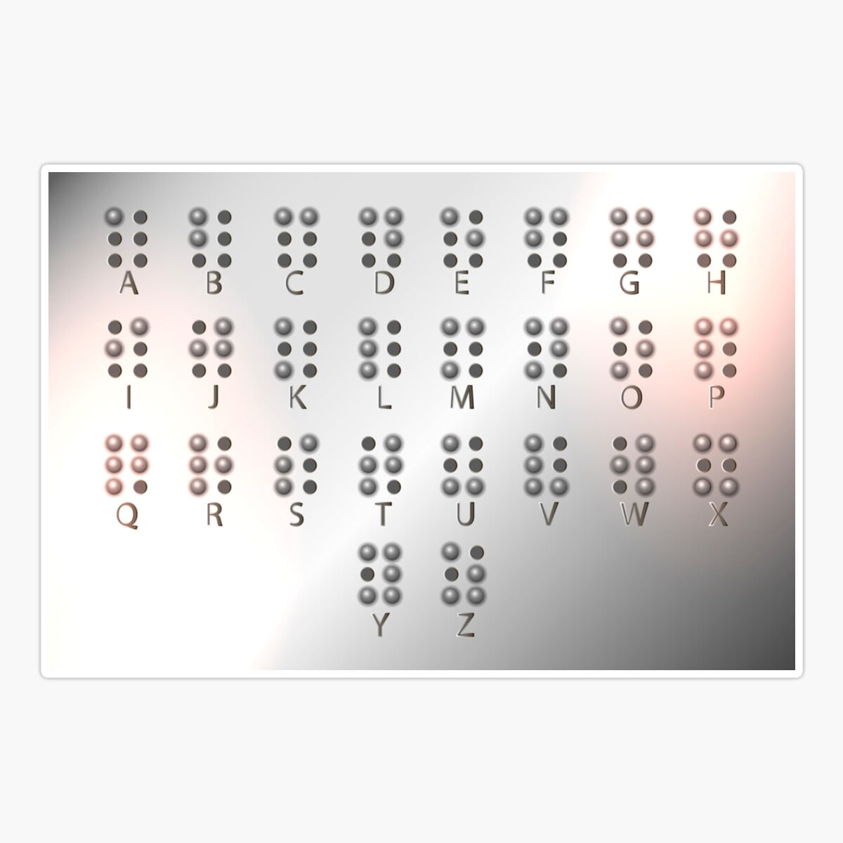 Maneki Drawing Of Braille Alphabet, Writing System Used By Blind Or ...