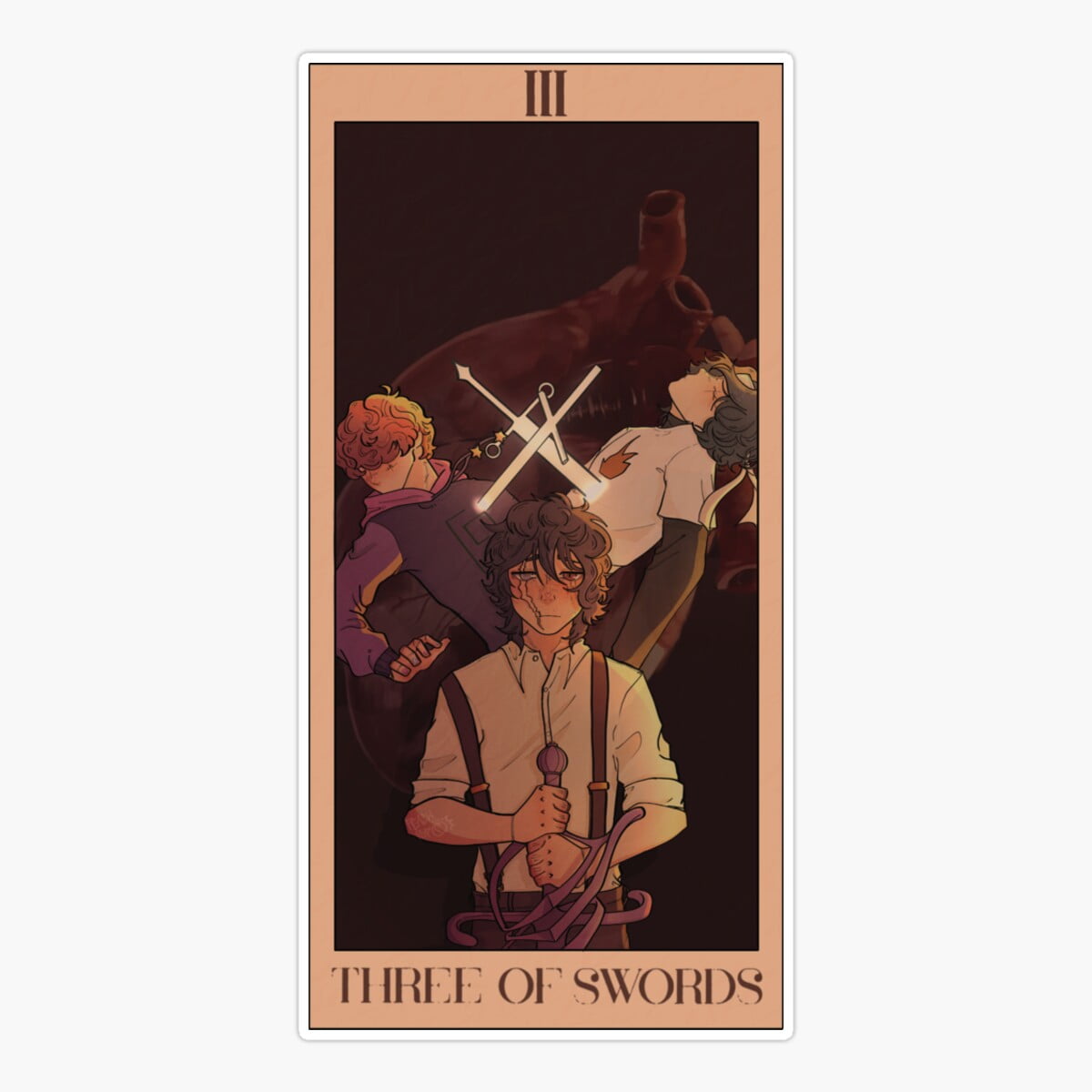 Maneki Dream Smp Quackity, Sapnap And Karl Tarot Card Er, Phone Decal ...