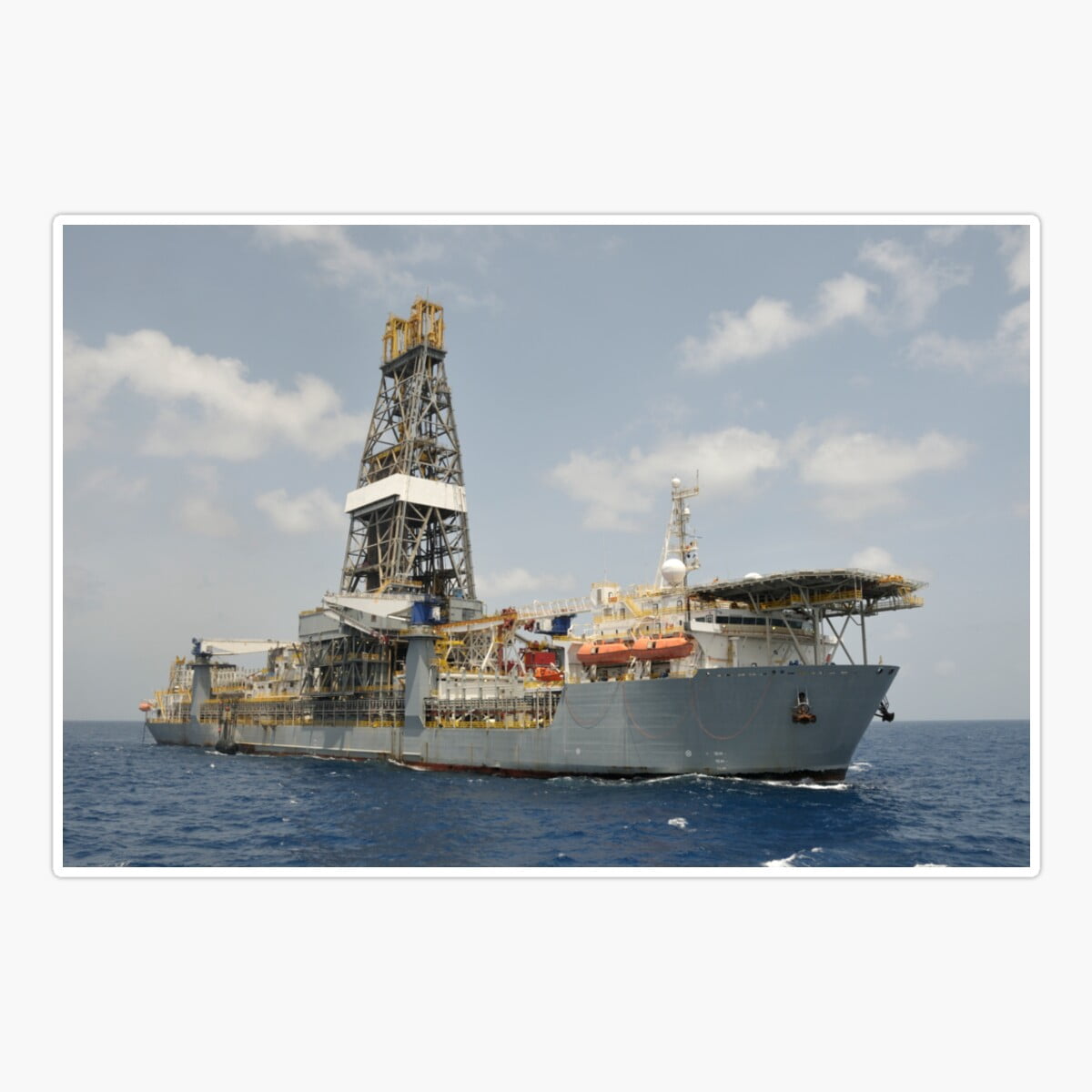 Maneki Drillship Discoverer Deep Seas Sticker, Phone Decal Water Bottle ...