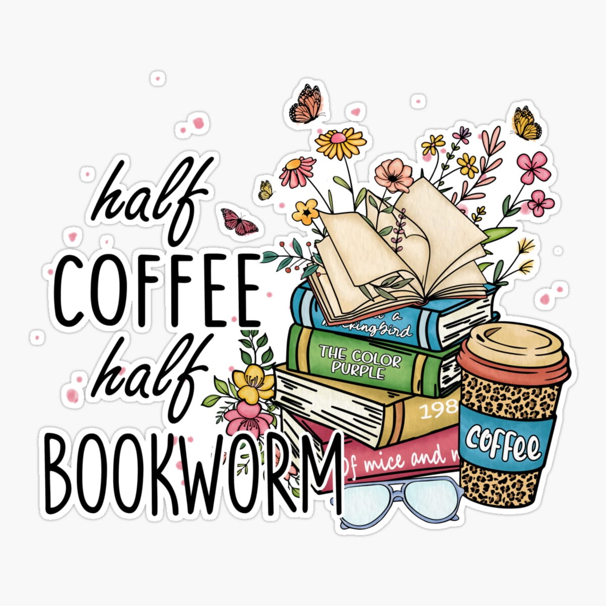 Maneki Drink Coffee Read Books Bookworm World Book Day For Book Lovers ...