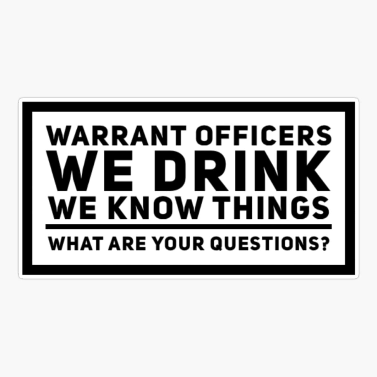 Maneki We Drink, We Know Things- Warrant Officers T-Shirt, Mug ...