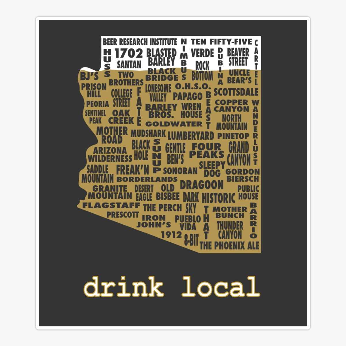 Maneki Drink Local - Arizona Beer Shirt Er, Phone Decal Water Bottle ...