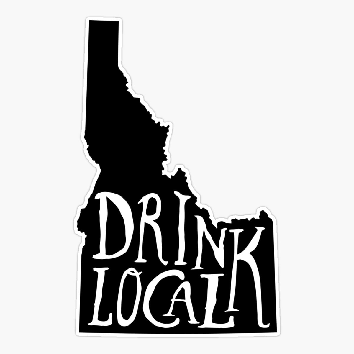 Maneki Drink Local Idaho State Outline Craft Beer Er, Phone Decal Water ...