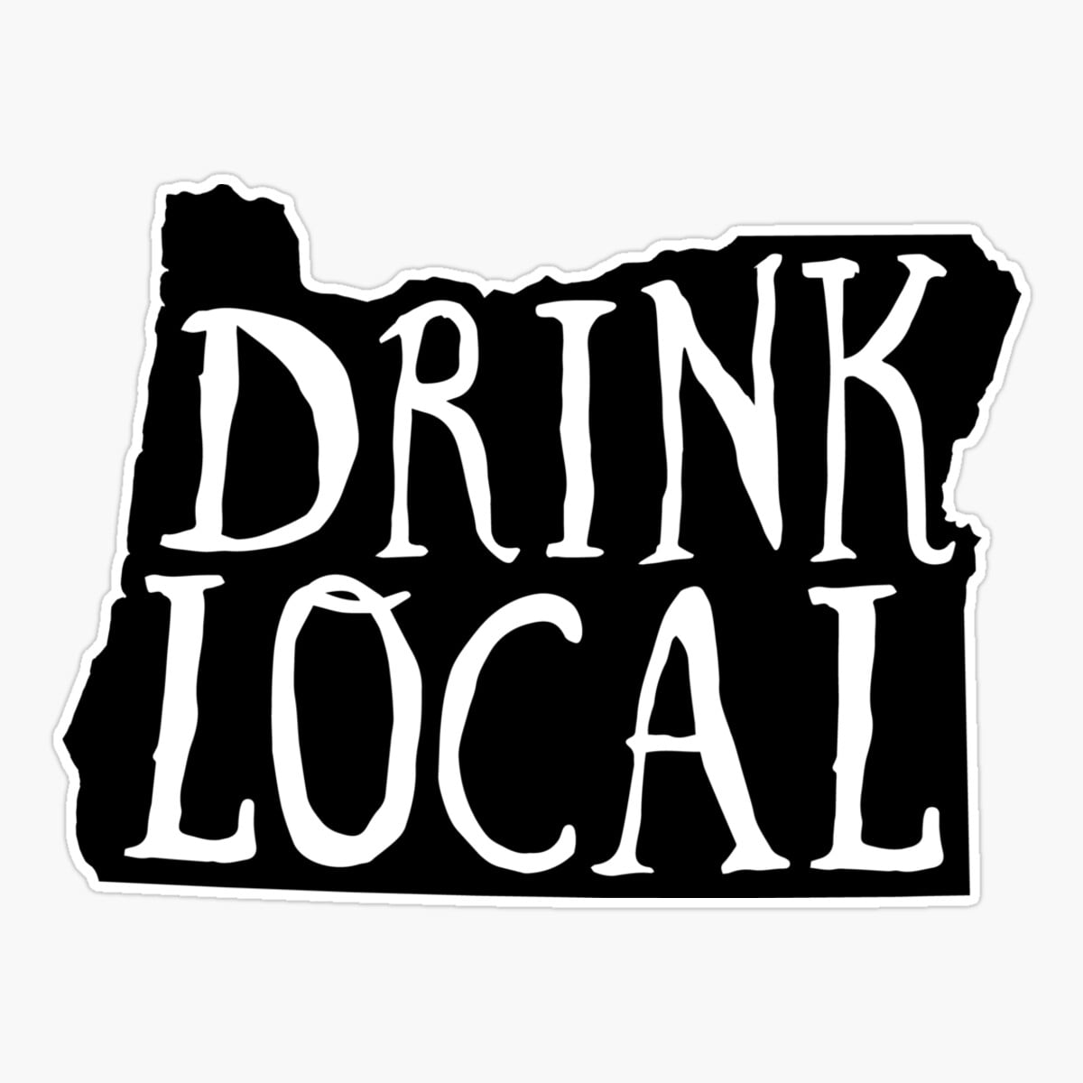 Maneki Drink Local Oregon State Outline Craft Beer Er, Phone Decal ...