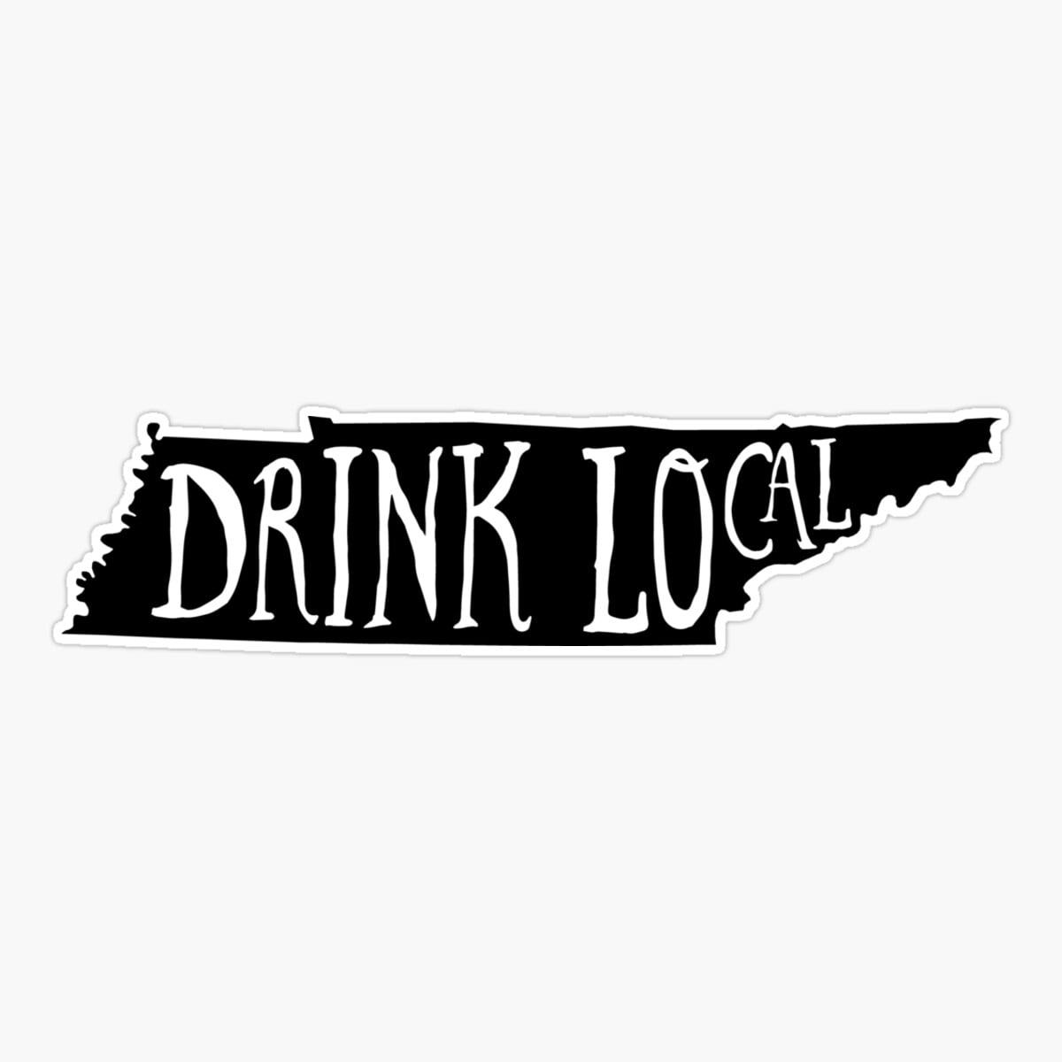 Maneki Drink Local Tennessee State Outline Craft Beer Er, Phone Decal ...