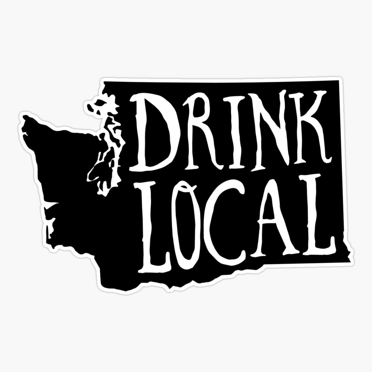 Maneki Drink Local Washington State Outline Craft Beer Er, Phone Decal ...