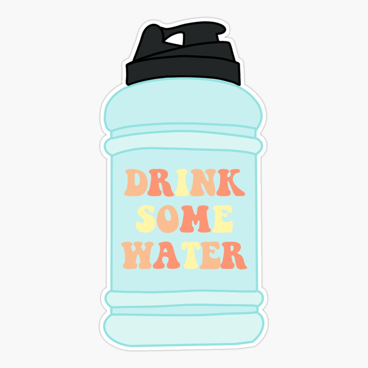 Maneki Drink More Water Hydrojug Er, Phone Decal Water Bottle Stickers ...